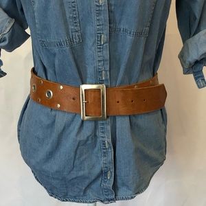 Equus | Accessories | Equus Tan Leather Grommet Belt Size Medium | Poshmark